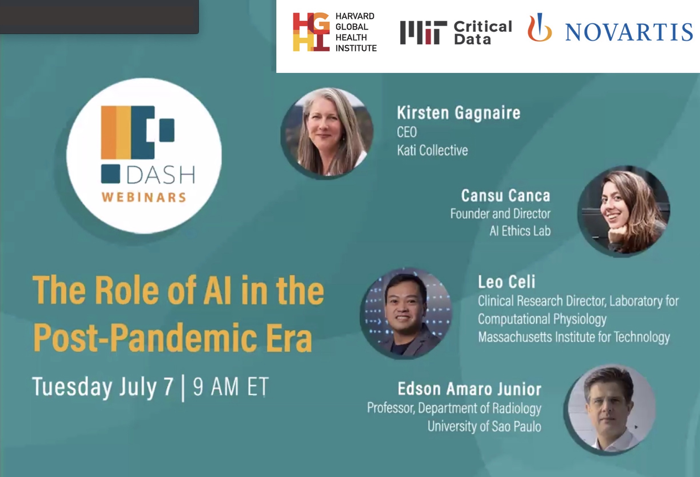 Harvard Global Health Institute + MIT Critical Data, Data Science & AI ...